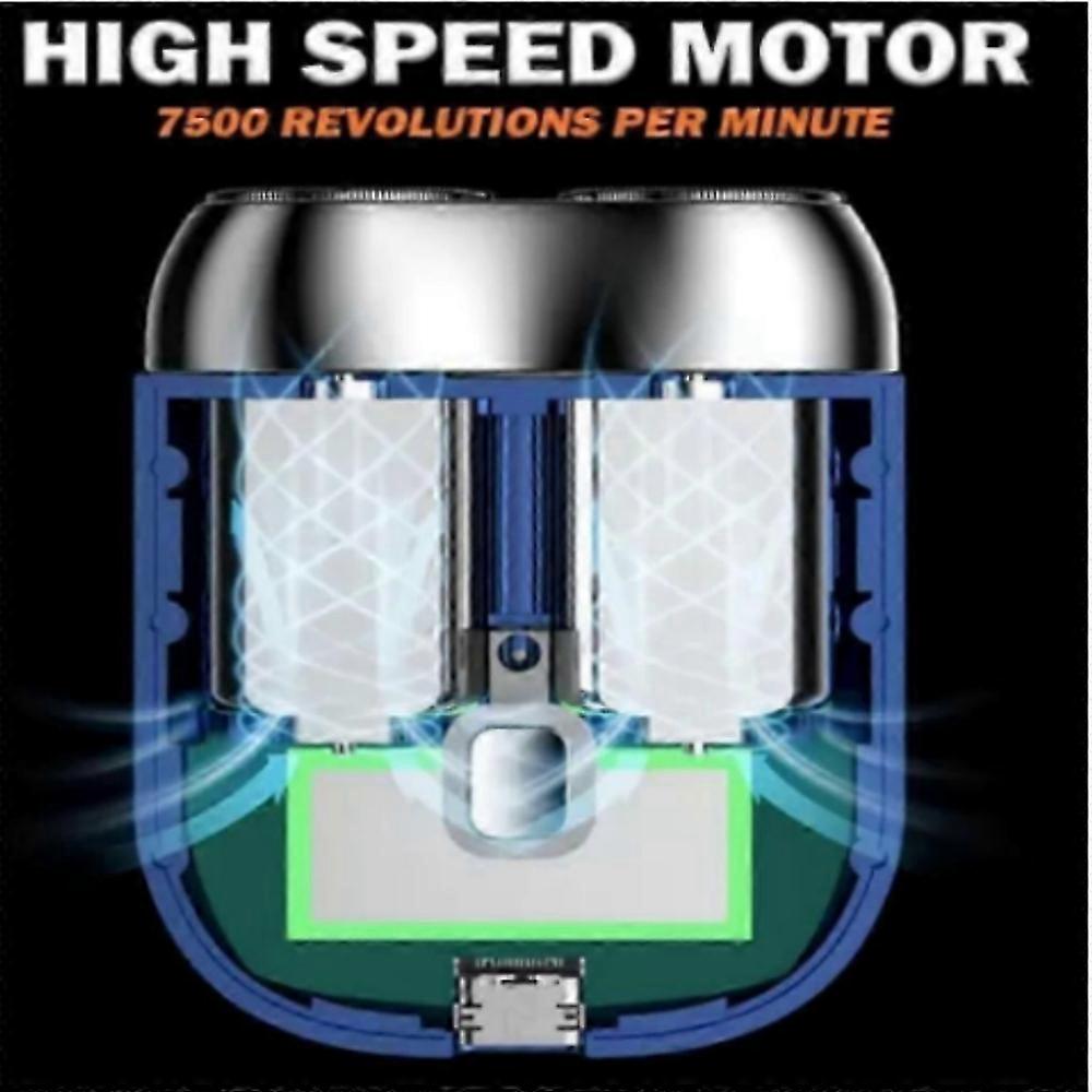 Double-headed Mini Magnetic Shaver Type-C Charging Silent Washable ...