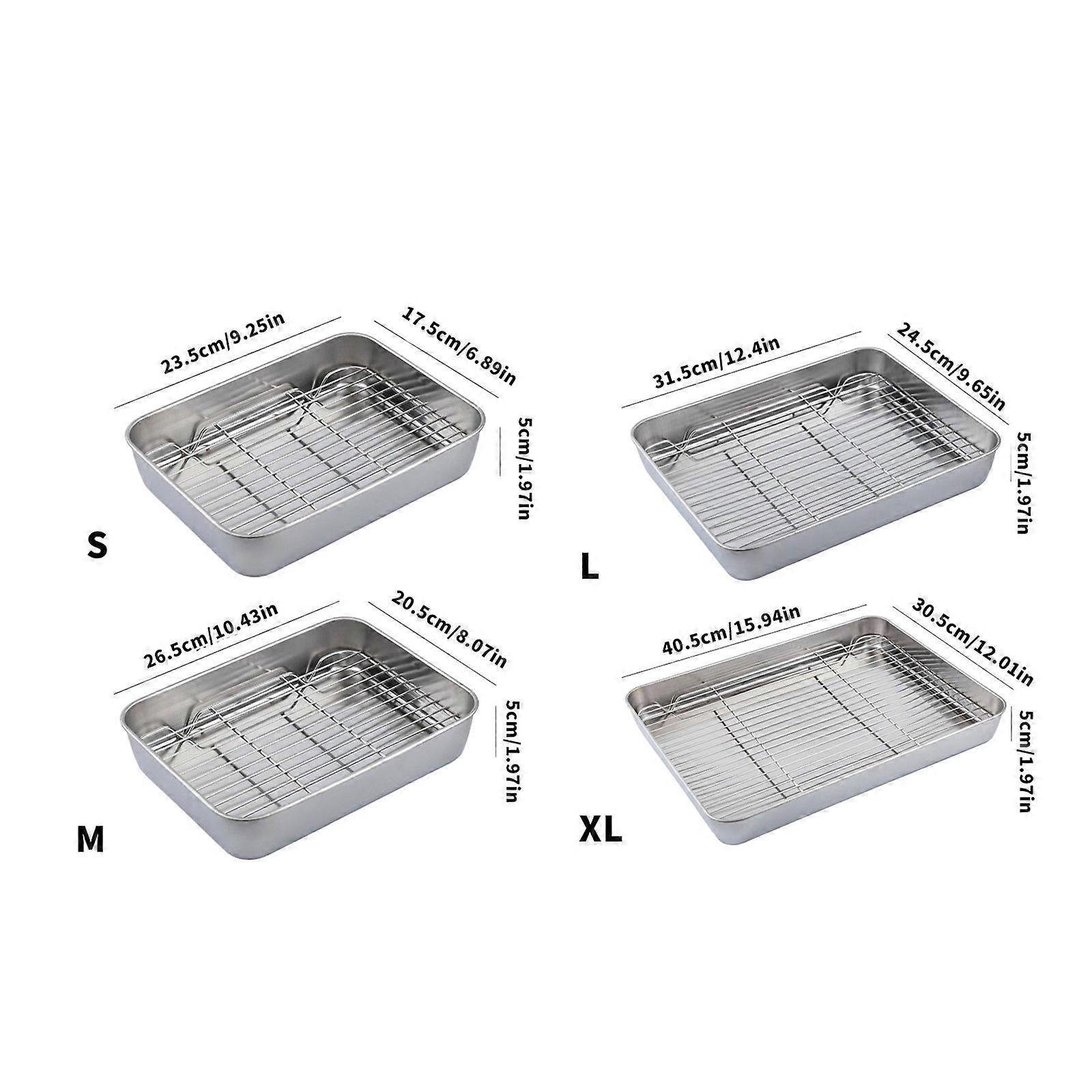 Large Capacity Stainless Steel Deep Roasting Pan with Wire Rack For ...