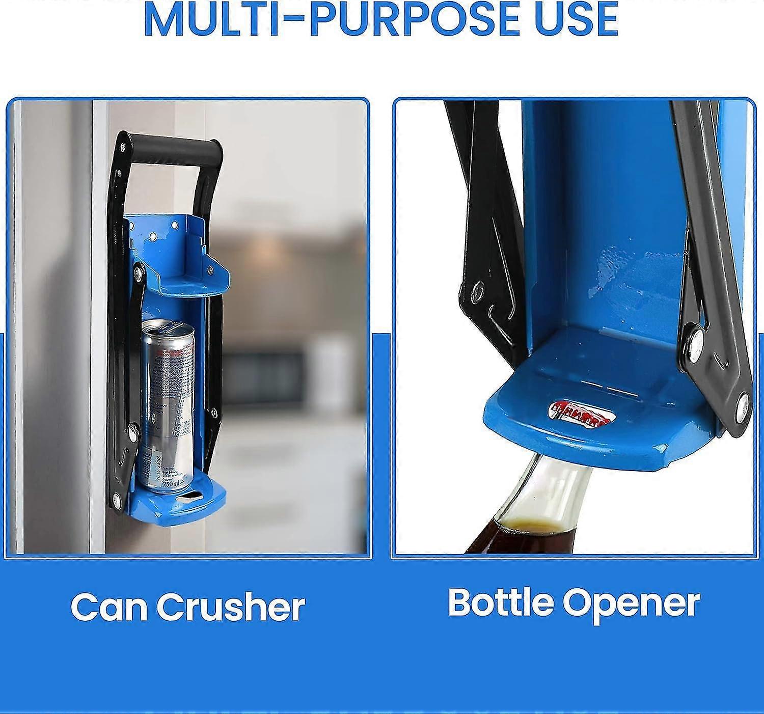 Can Crusher Heavy Duty Soda Beer Cans Tin Presser Wall Mounted ...