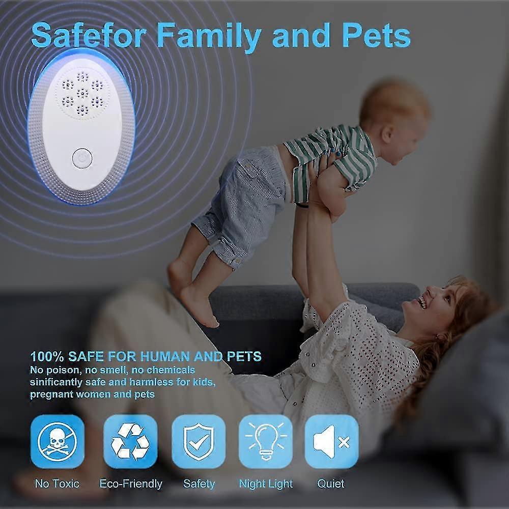 Ultrasonic Mosquito Repellent Plug Ultrasonic Mouse Fly 4 Packs ...