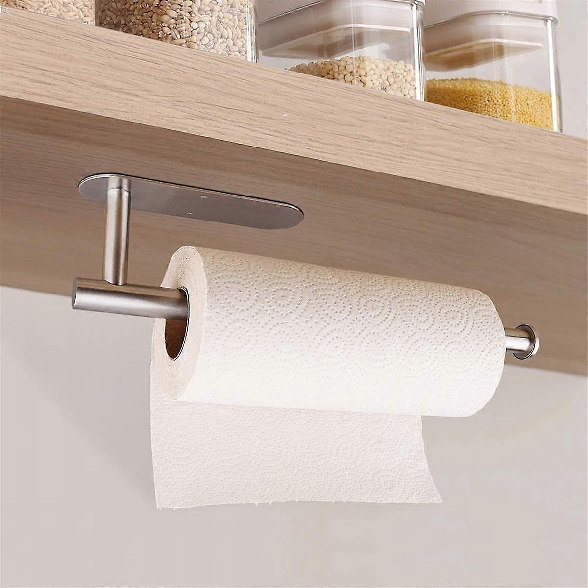 Kitchen Tissue Holder Wall-Hung Stainless Steel Paper Towel Roll Rack ...