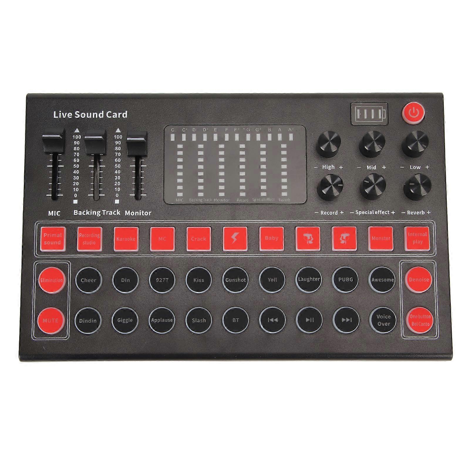Live Sound Card 8 Sound Effects 10 Special Effects Bluetooth Noise ...