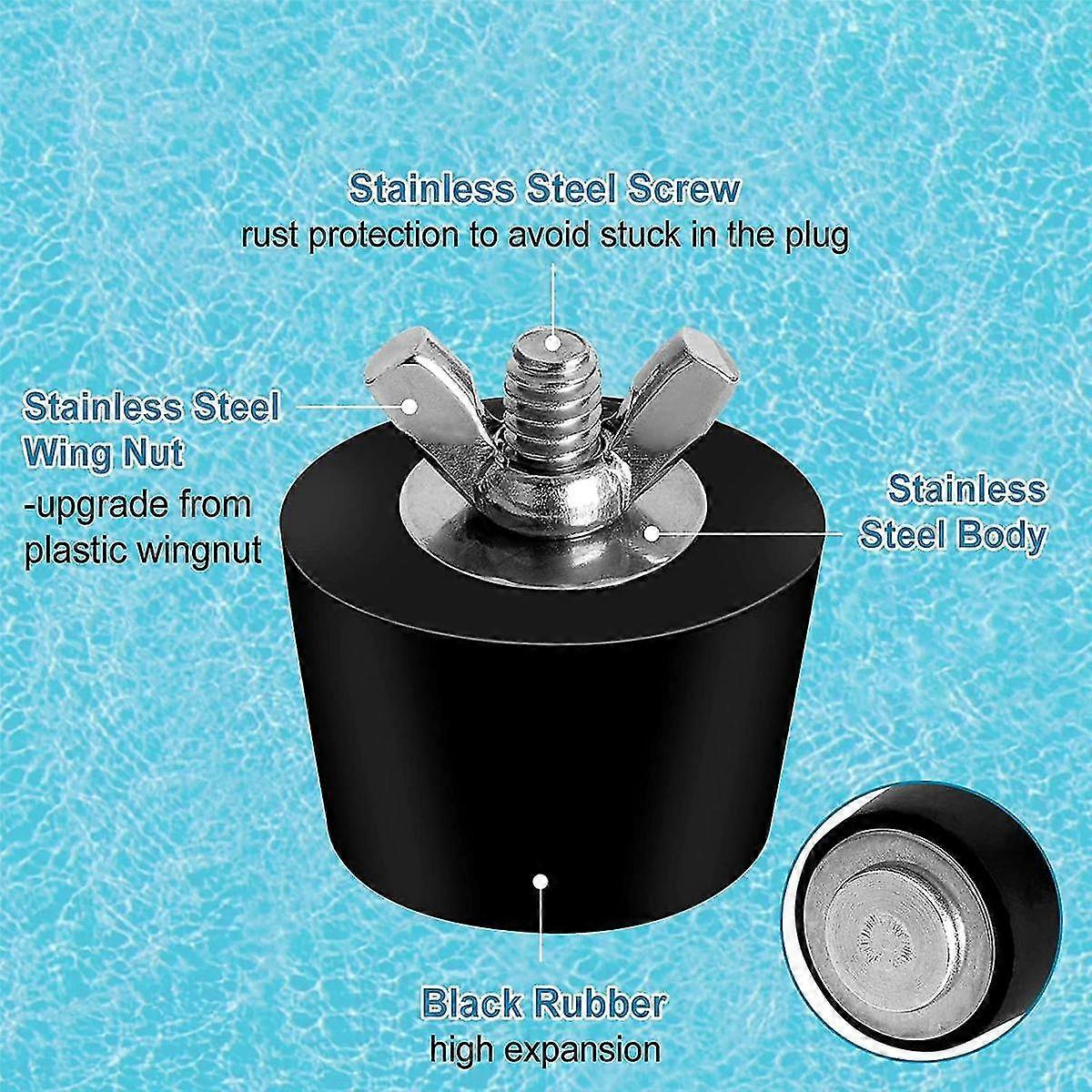 6 Pack 3 Size Pool Winterizing Plug For Swimming Pool Holes,expansion ...