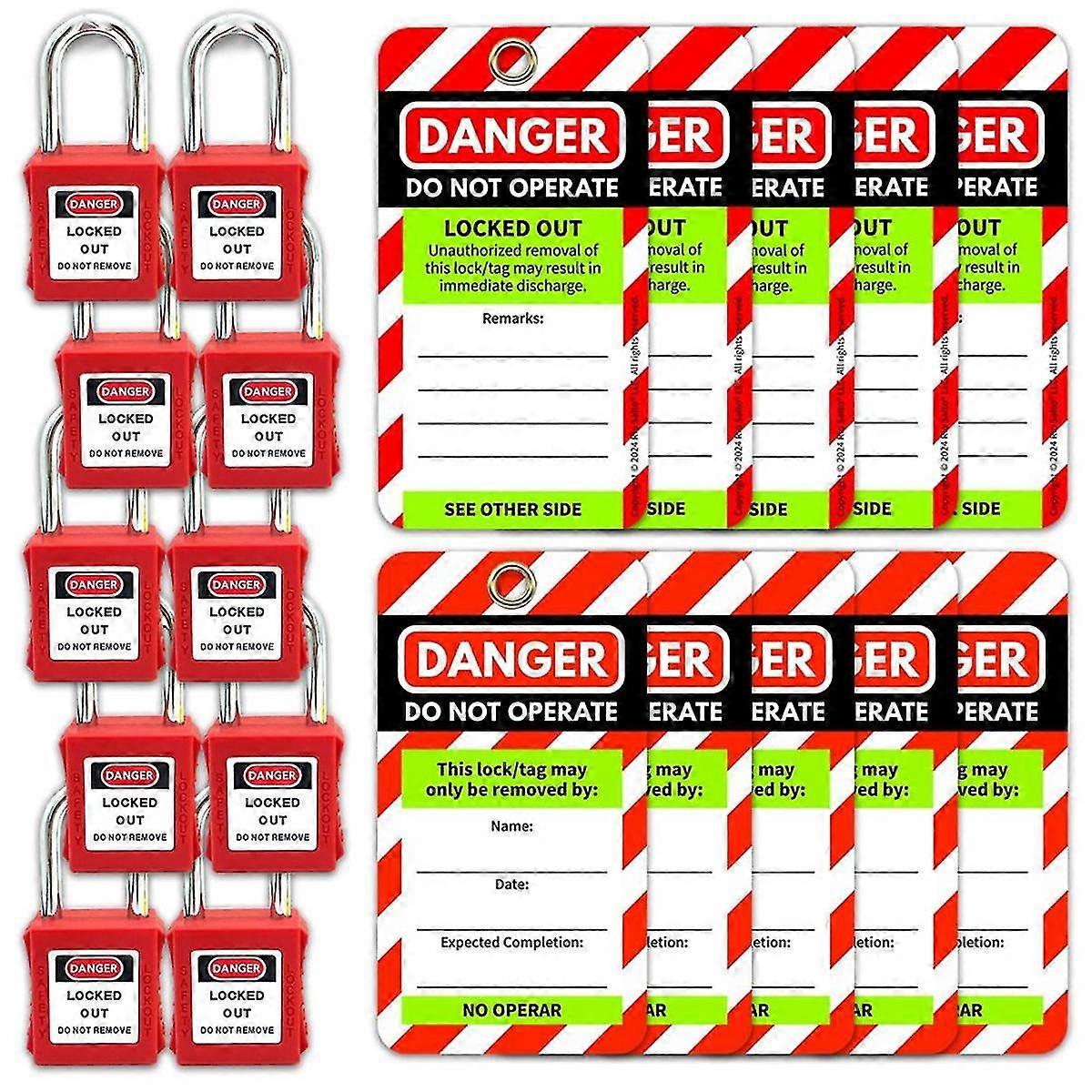 Lockout Tagout Tags And Padlocks Red Safety Tag Easy Identification ...