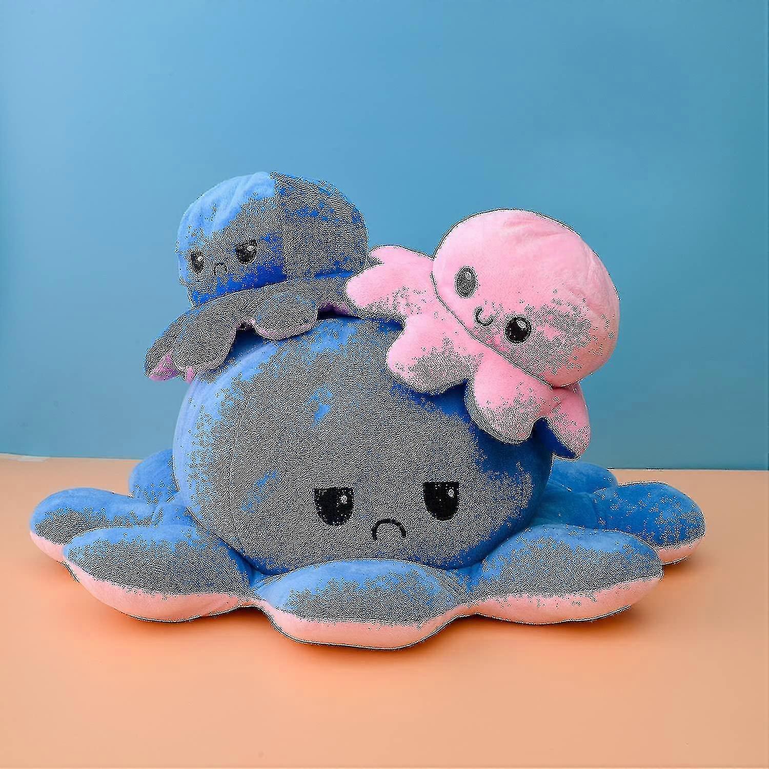 40cm Giant Reversible Octopus Stuffed Animal Reversible Happy Sad ...