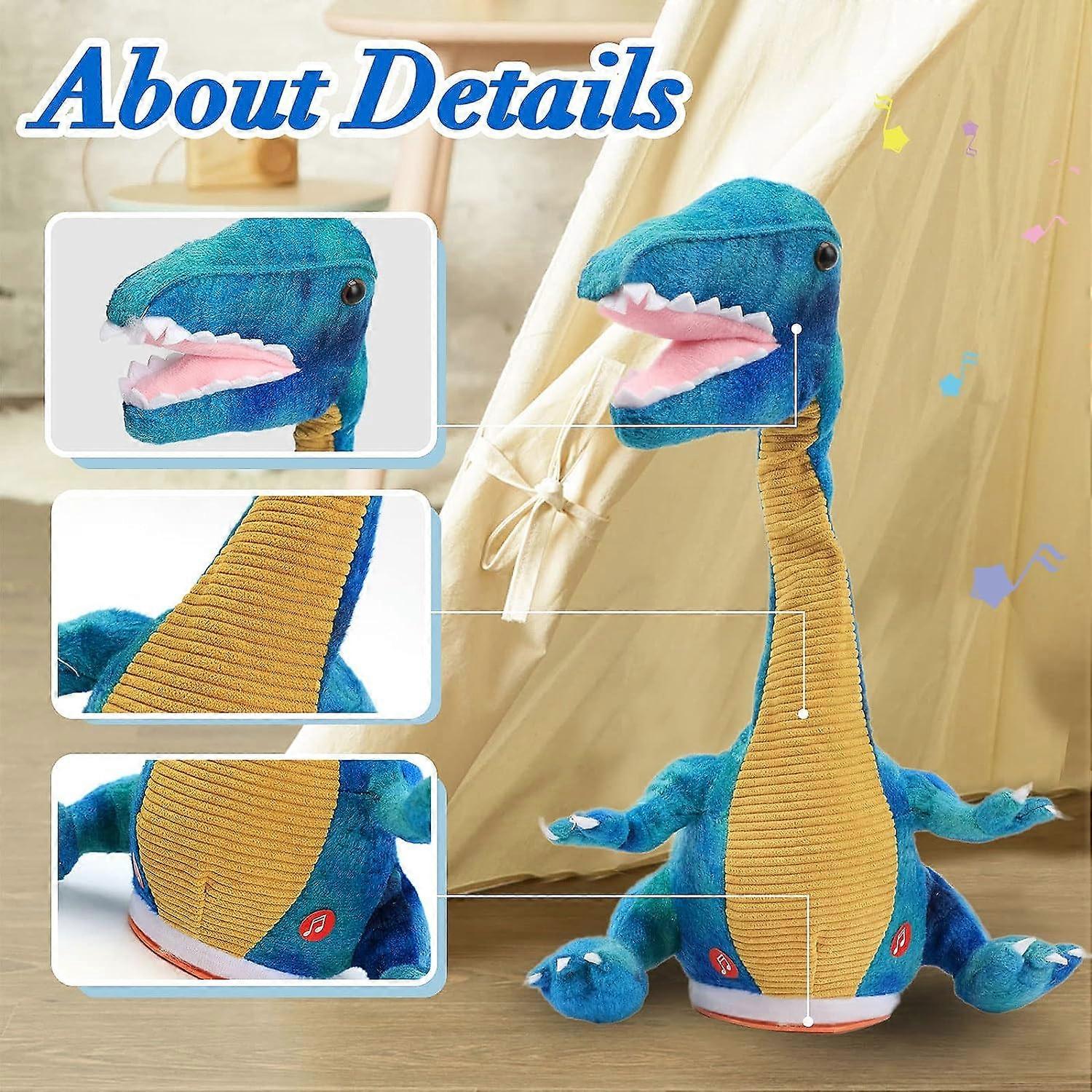 Dancing Dinosaur Toy Repeats What You Say Talking T-Rex Toy Wriggle ...