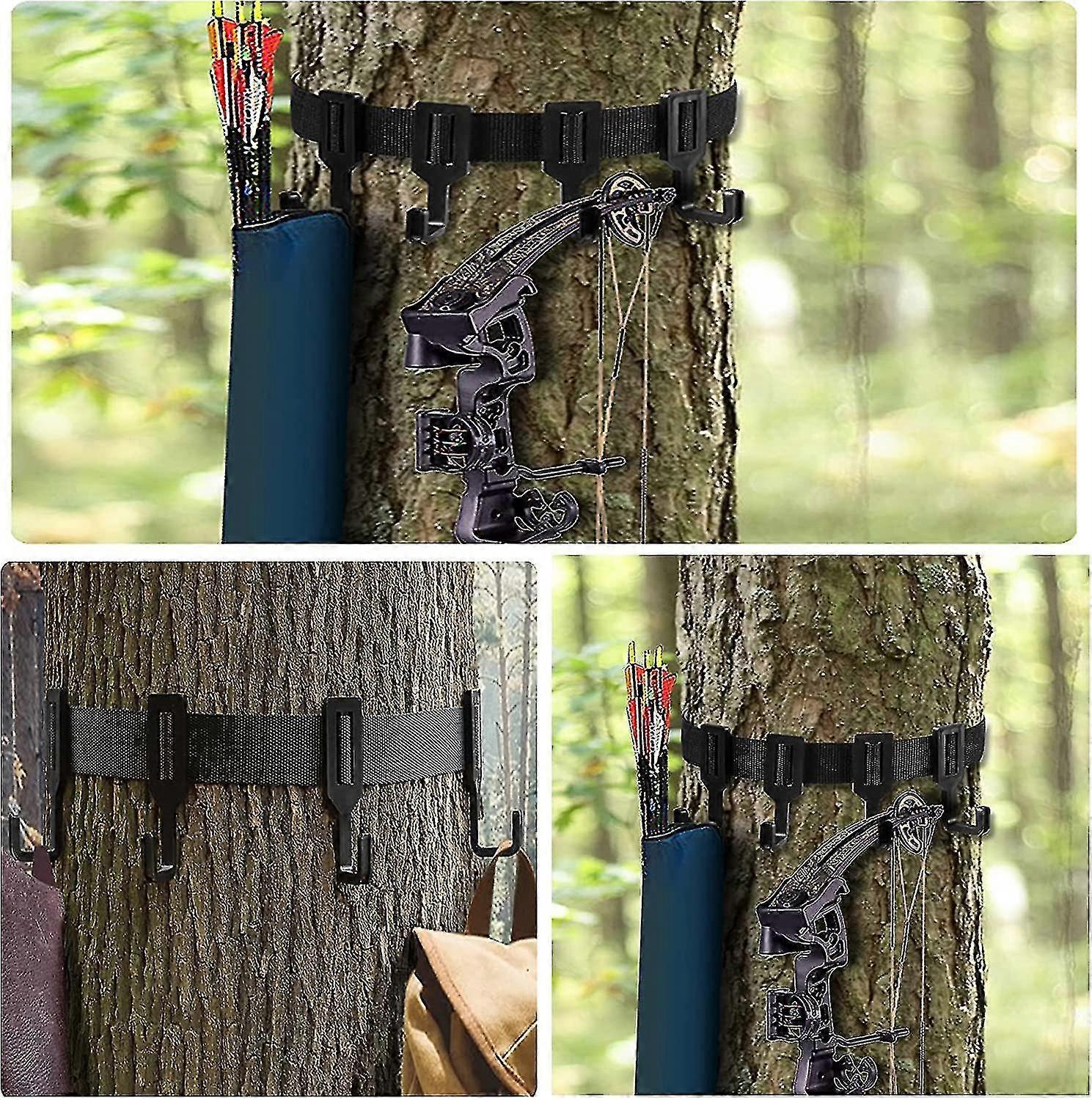 Treestand Strap Hangers With 4 Hooks, Outdoor Tree Stand Bow Gear ...
