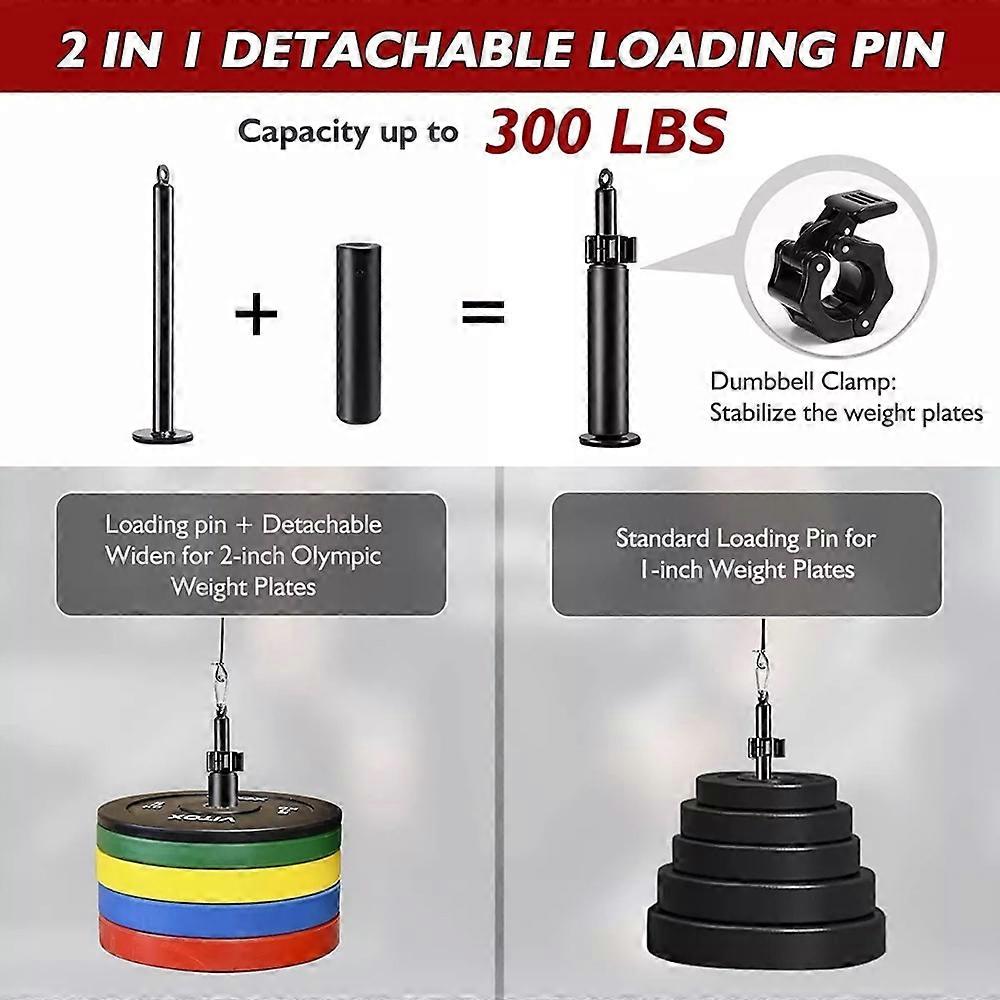 27Pcs Fitness Pulley System Gym LAT Pulldown Attachments Squat Rack ...