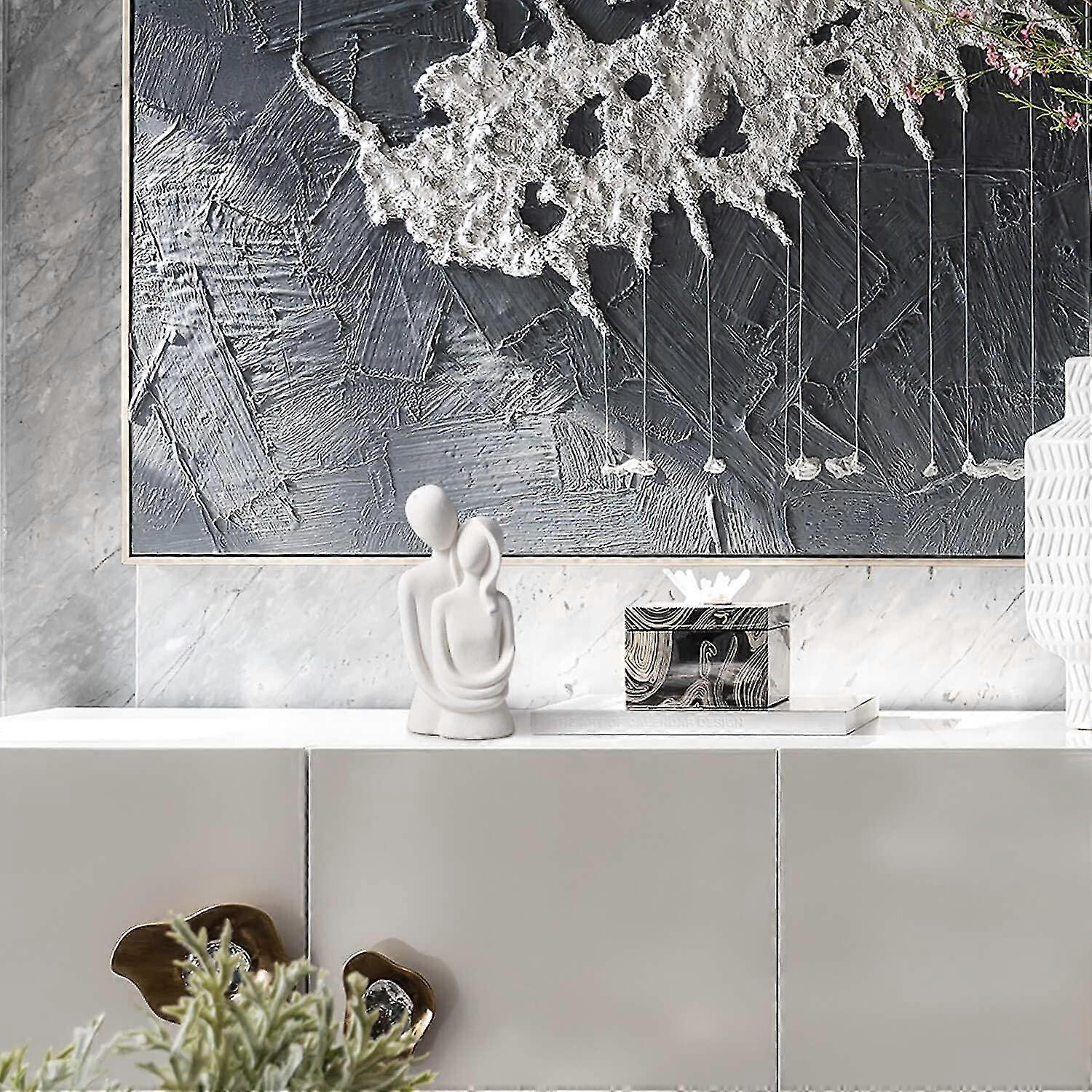 White Ceramic Statue For Shelf Decor, Fjs Love Statue Home Decoration ...