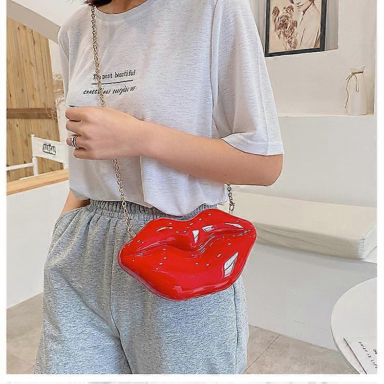 3D Sexy Red Lips Handbag: Perfect for Parties and Evening Events ...