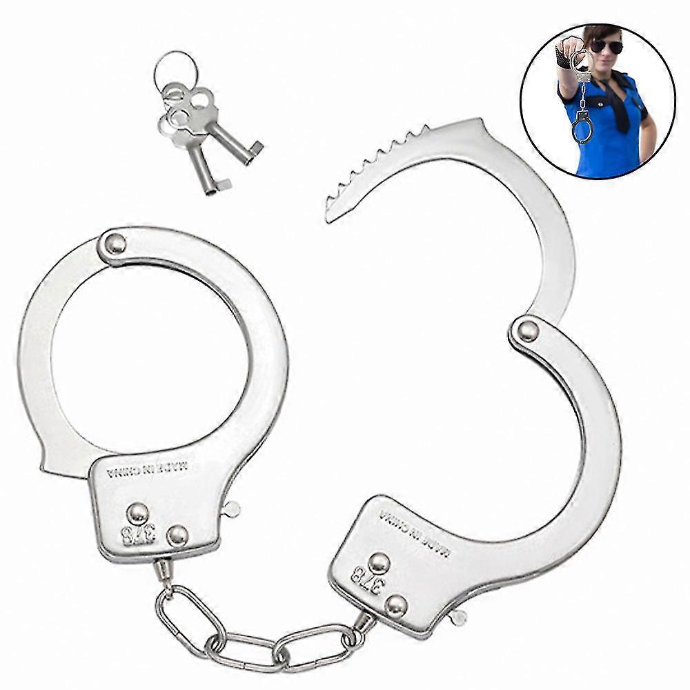 Toy Handcuffs With Keys Metal Handcuffs Costume Accessory Stage Party ...