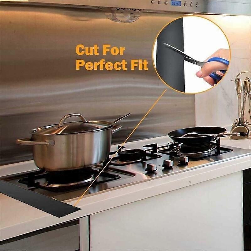 Pack 25''/63cm Kitchen Countertop Edging Strips, Silicone Stove Counter ...