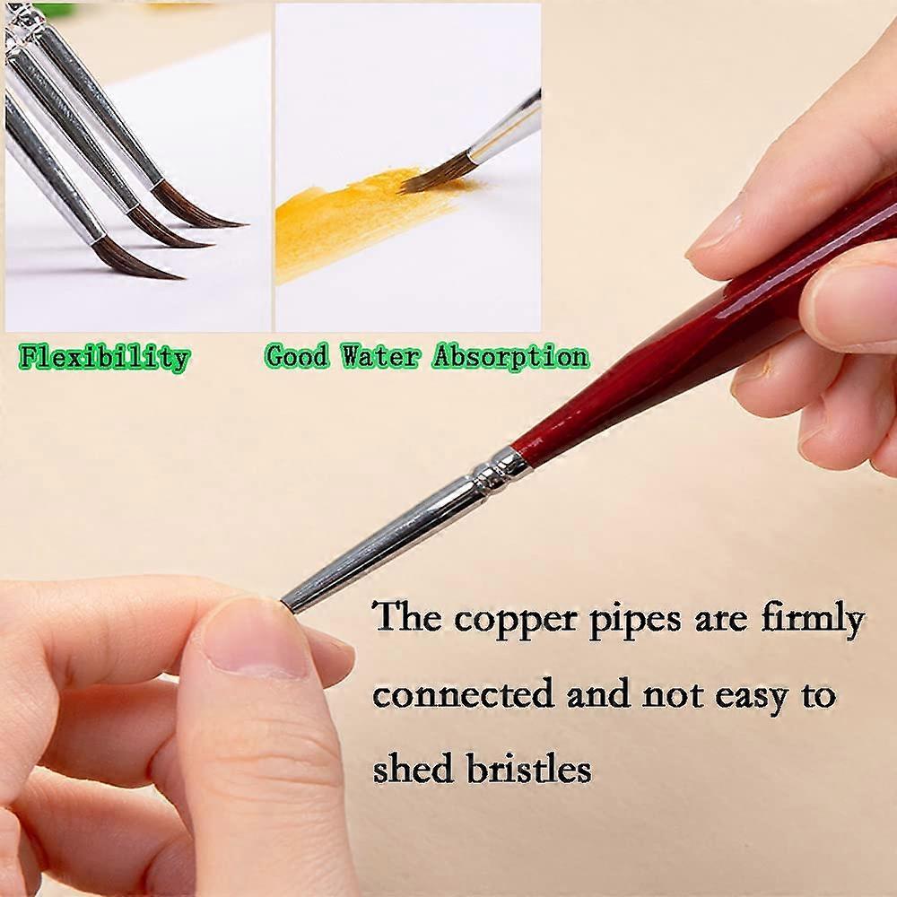 Fine Detail Paint Brush Set 6pcs Artist Miniature Paint Brushes Fine ...