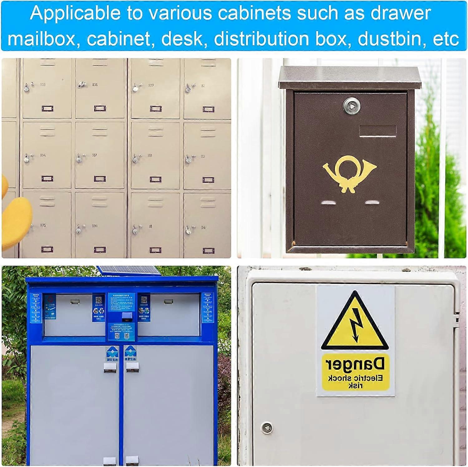 Set Mailbox Lock 20mm Furniture Lock Socket Lock with Triangular Key ...