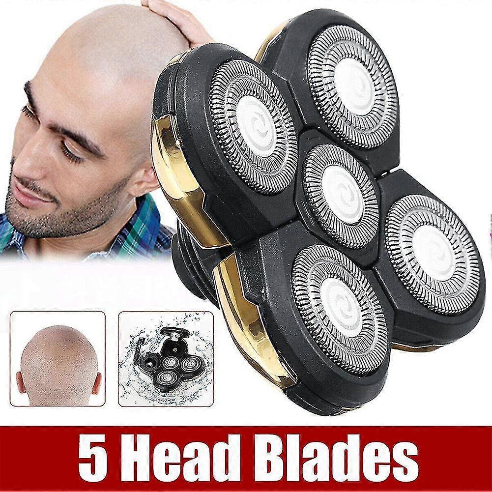 5 Head Shaver Heads, Shaver Replacement For Electric Razor Shaving Bald ...