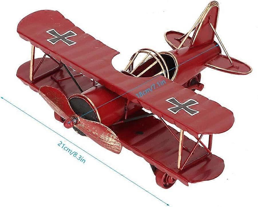 Vintage Airplane Model, Mini Metal Biplane Aircraft Model Toys for Home ...