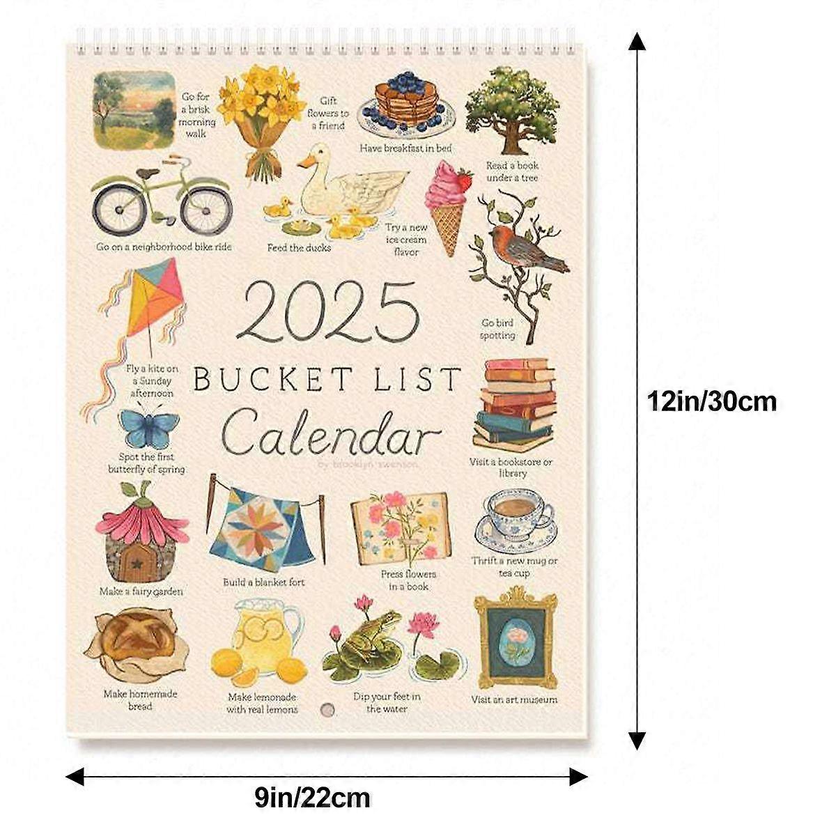 2025 Bucket List Calendar, 2025 Bucket List Calendar, The 2025 Wish ...