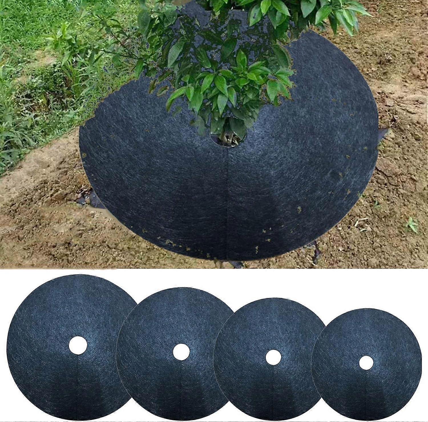 12 Pack Weed Barrier Mat, Tree Protection, Mulch Block, Weed Control ...