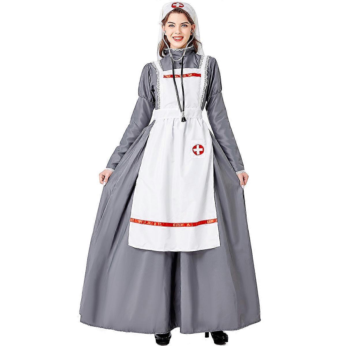 Medieval medical uniform nurse costume role play adult female ...