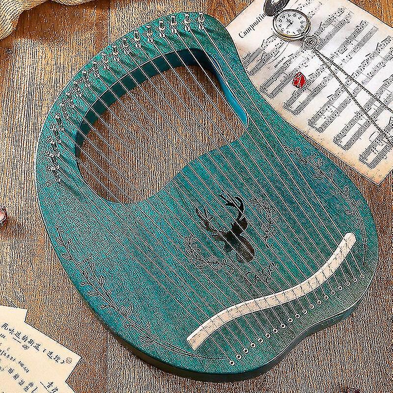 19 String Lyre Harp Wooden Mahogany Musical Instrument Lyre Harp With ...