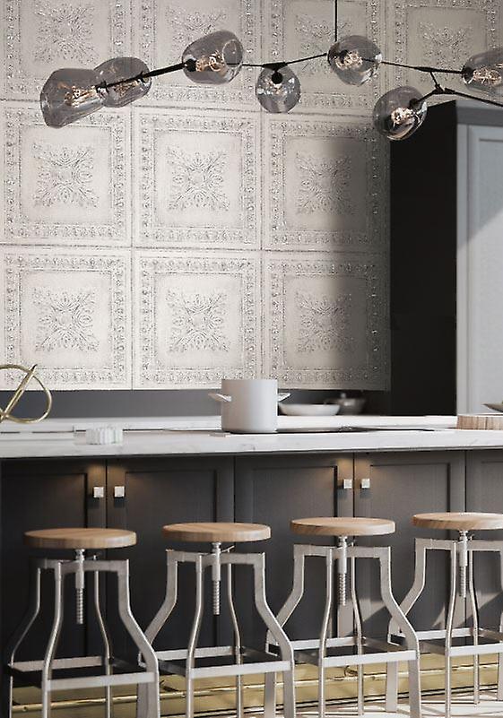 Metal Panel tapetklister moderne flise A Street Prints væg Fine Decor ...