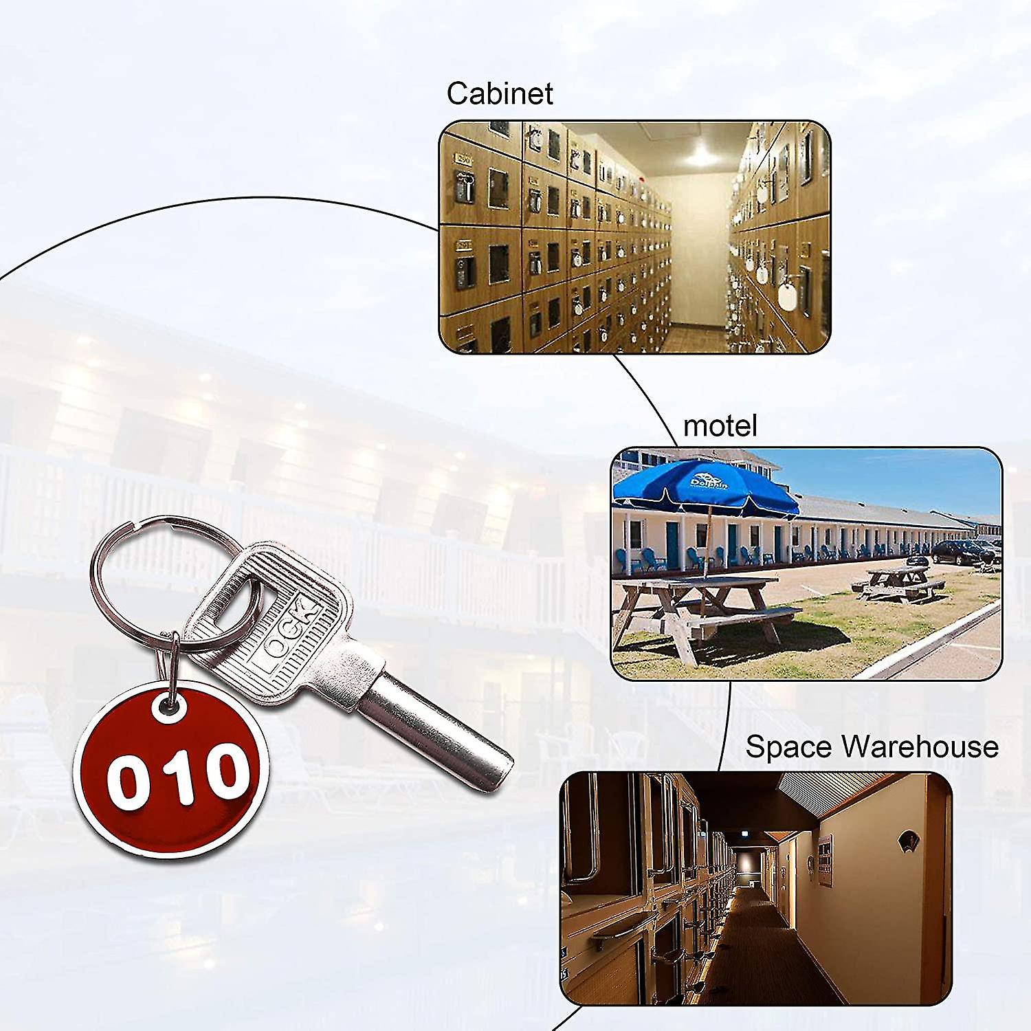 1-50 Numbers Key Chain Numbers Tags Locker Gym Key Rings Engraved ...