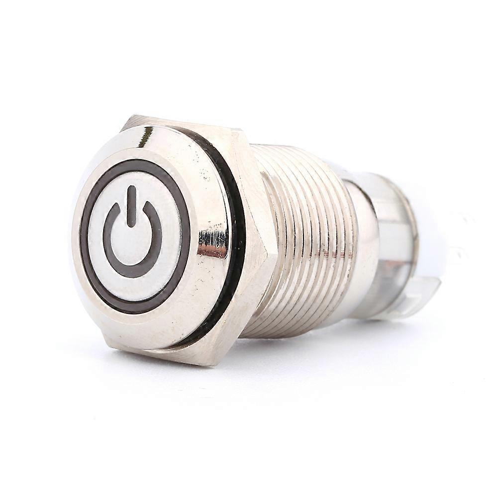 16mm 1NO 1NC Connection Metal LED on/off Switch Latching Push Power ...