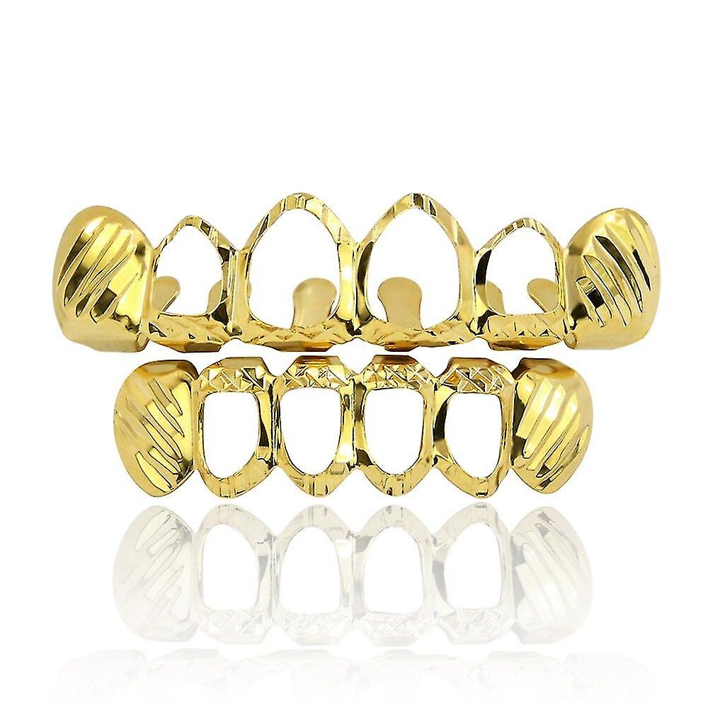 Fashion Punk Teeth Grillz Set Gold Slivere Color Plated Top Bottom ...