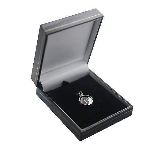 Silver 15x16mm round Good Luck spinning disc Pendant or Charm | Fruugo UK