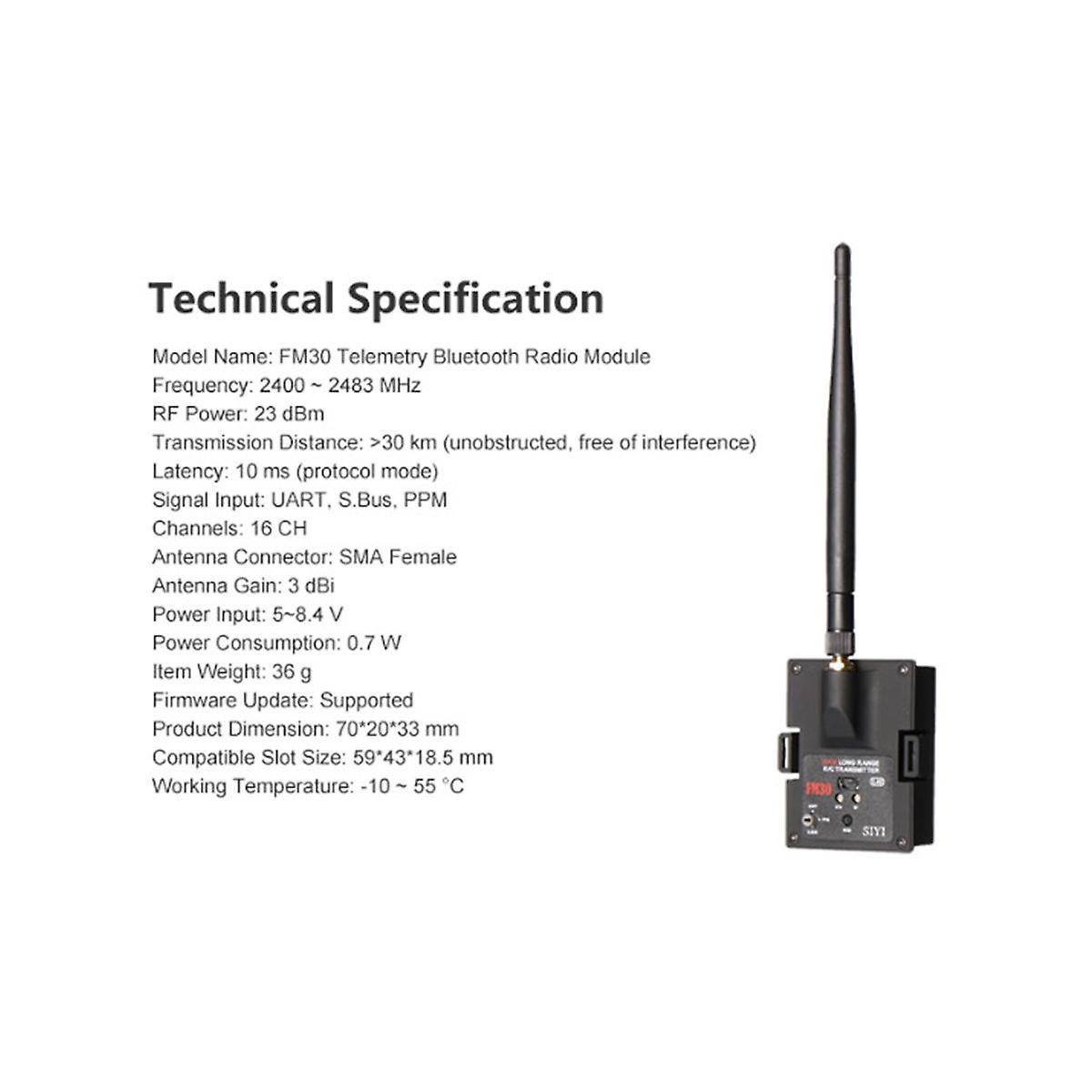 30km Long Range Fm30 Radio Module With Datalink Telemetry Receiver ...