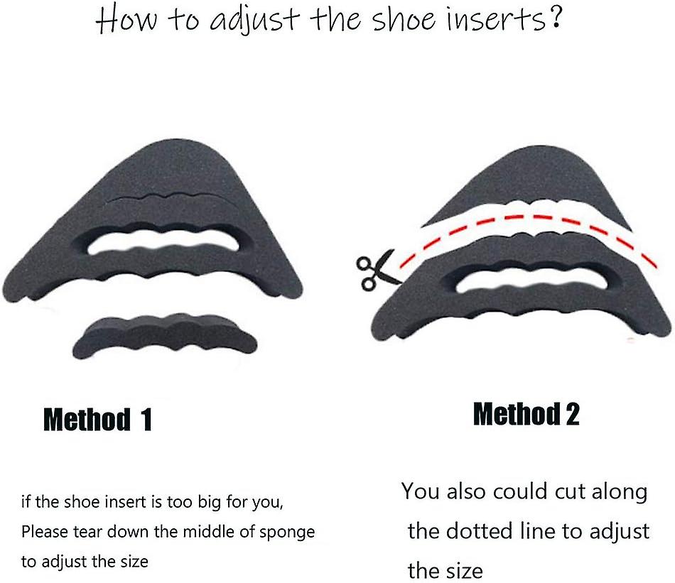 2 Pairs Shoe Fillers Shoe Pads Toe Insoles,toe Inserts For Oversized ...