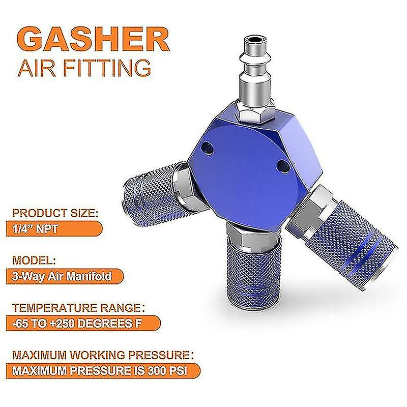 3-way 1/4 Inch Npt Aluminum Hex Style Manifold With 3pieces Steel ...