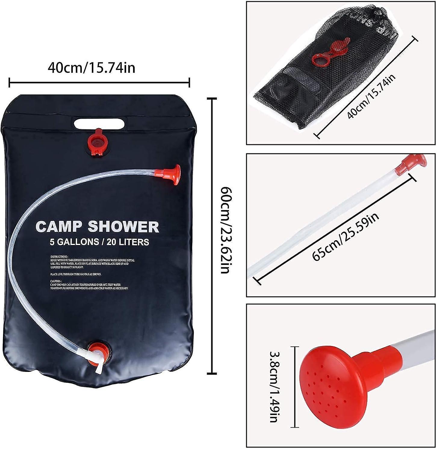 Camping Shower Solar, 20l Solar Shower Bag Portable Camping Shower ...