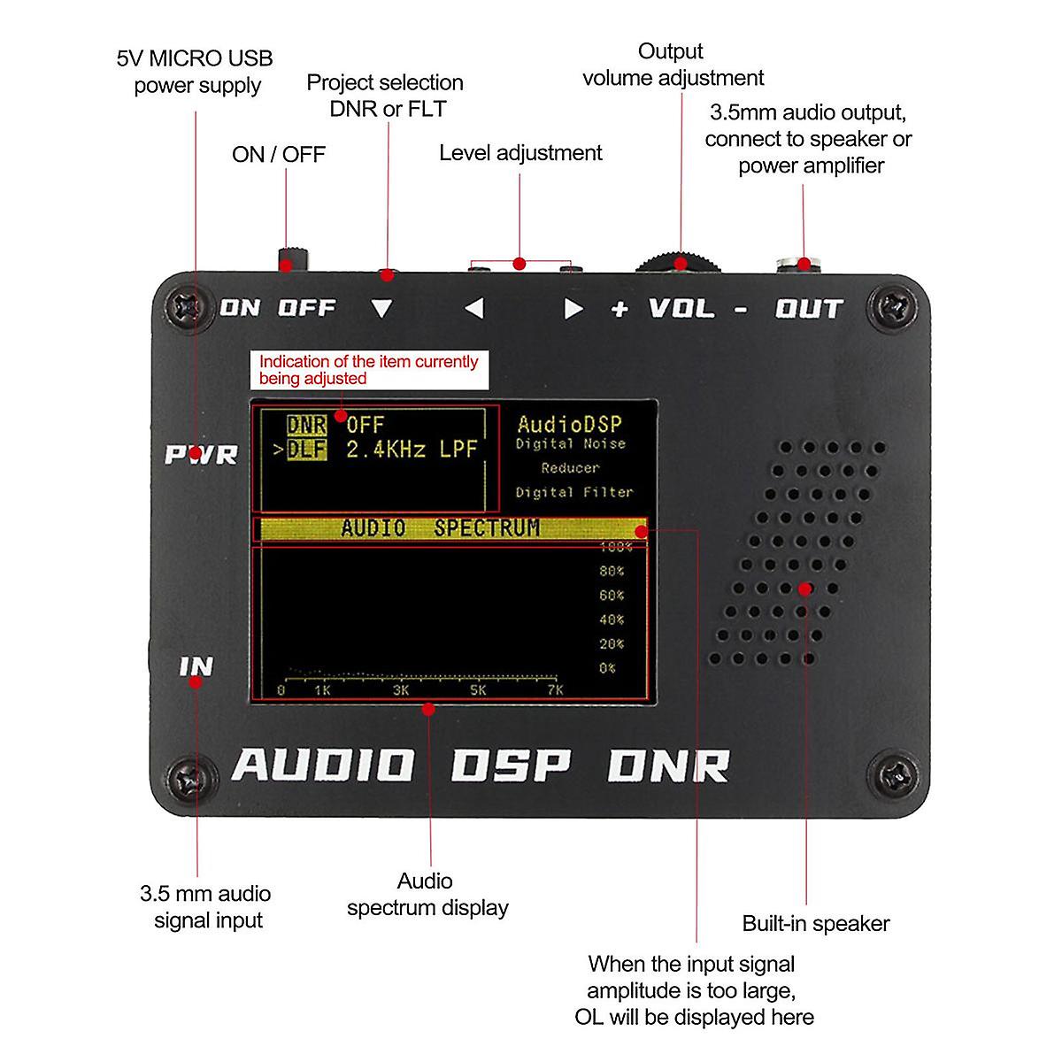 Audio DSP Noise Reducer DNR Digital Filter SSB Ham Radio ICOM + Speaker ...