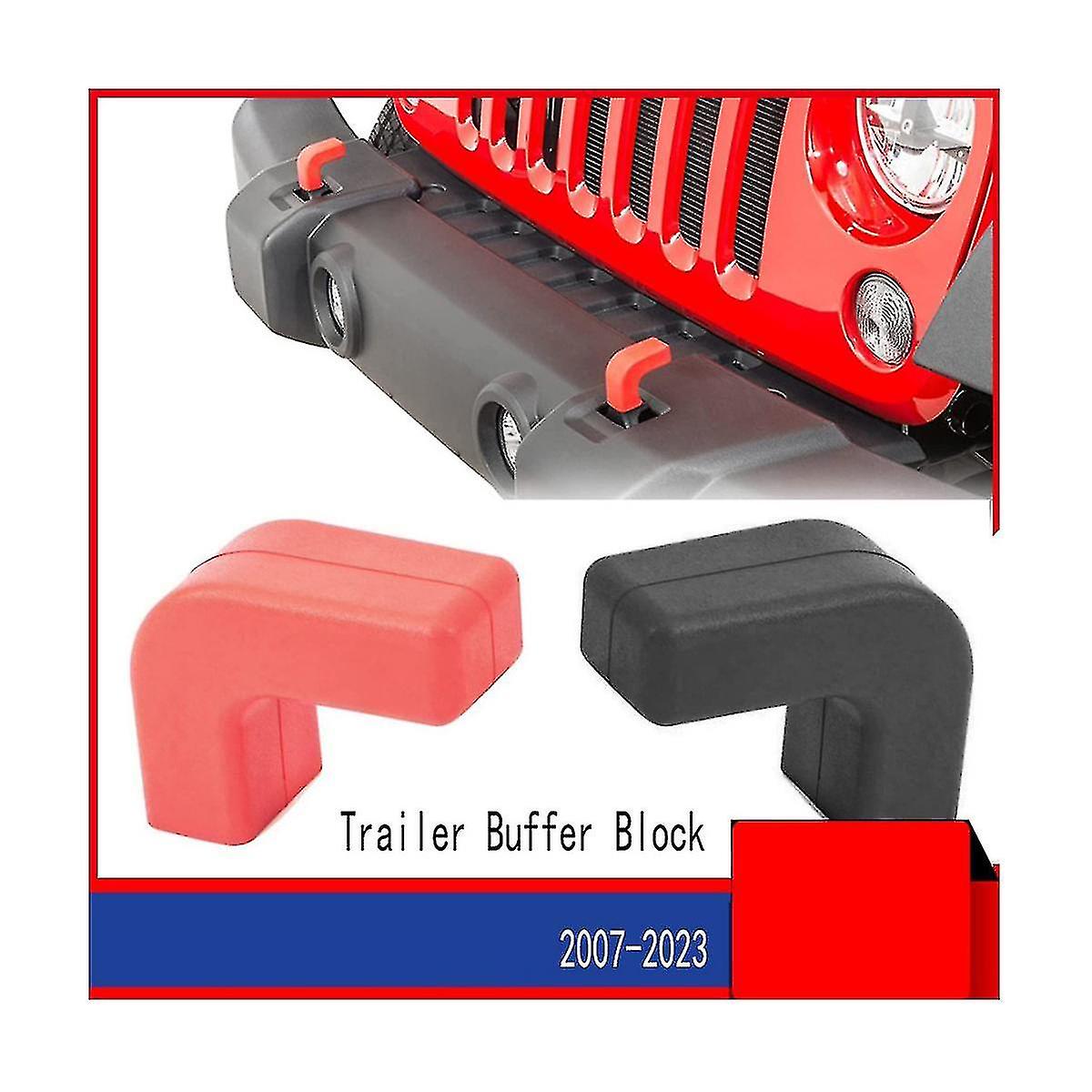 Car Black Front Bumper Bar Towing Trailer Hook Trailer Buffer Block For ...