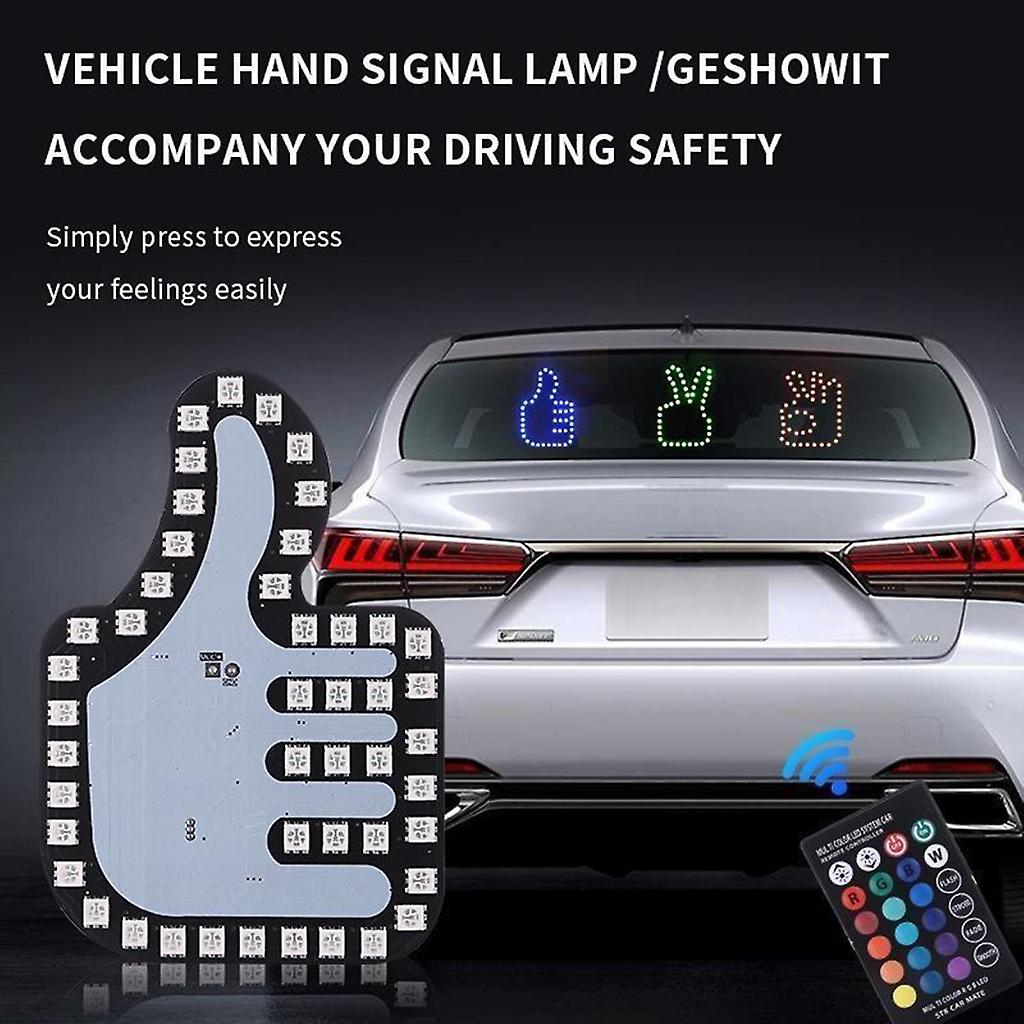 Funny Thumb Up Down Lamp with Remote Road Rage Signs Finger Gesture ...