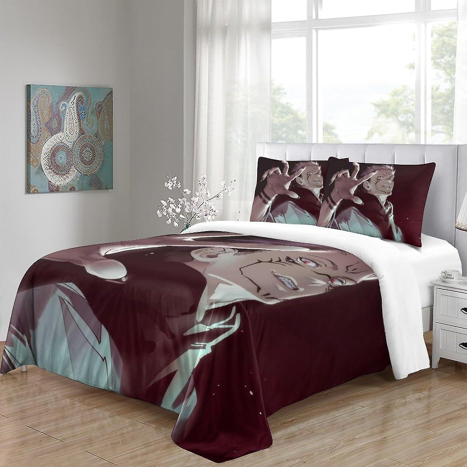 Anime Ryomen Sukuna Duvet Cover Soft Microfiber Bedding Set, 3D Print ...