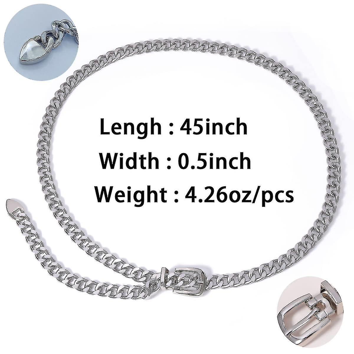 Chain Belts For Women Wasit Chain Belt Chain Chunky Belt Chain Silver ...