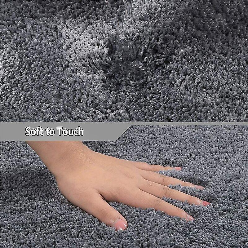 Corner Shower Mat, Scalloped Round Shower Mat, Quarter Round Microfiber ...