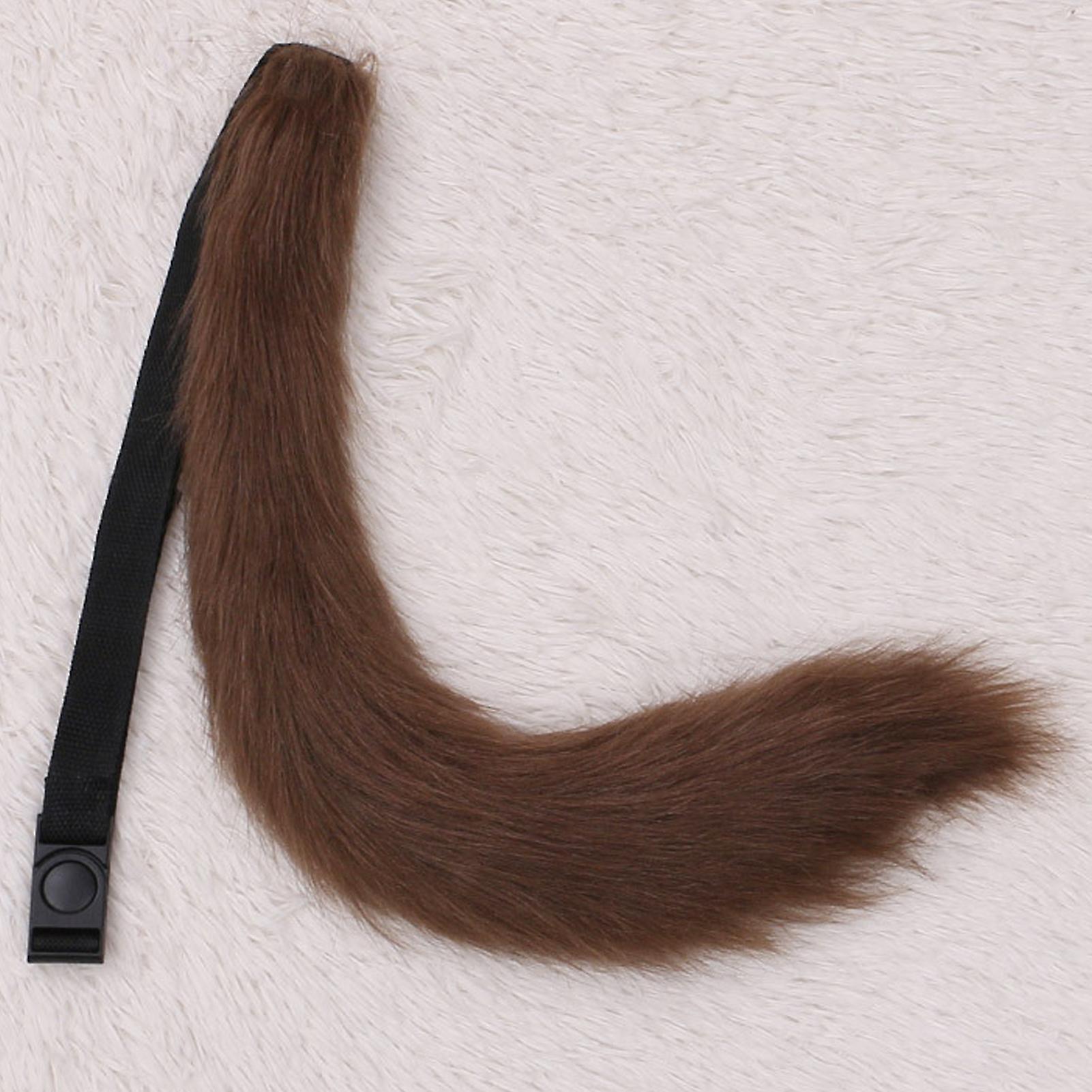 Cosplay Fake Fox Tail Soft Fuzzy Plush Solid Color Adjustable Waist ...