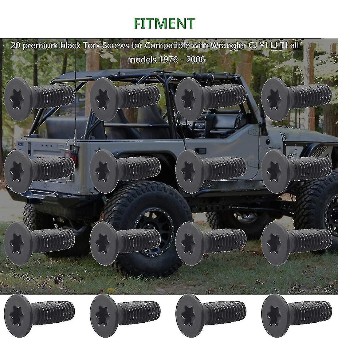 Torx Screws Bolts for Wrangler CJ YJ LJ TJ 1976-2006,Replacement for ...