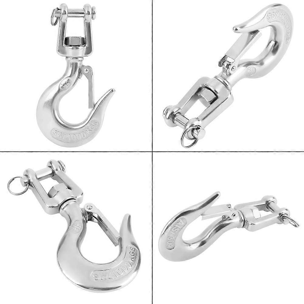 Safety Hook 304 Stainless Steel Eye Lift Hook with Latch Rigging ...
