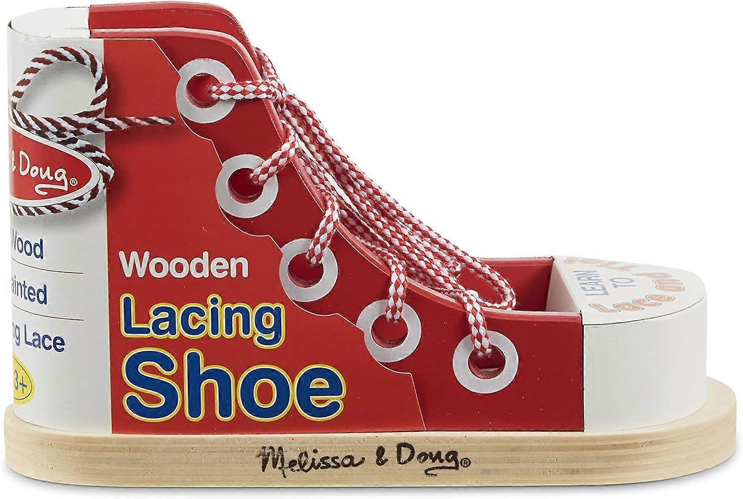 Deluxe Wood Lacing Sneaker - Learn to Tie a Shoe Educational Toy - Shoe ...