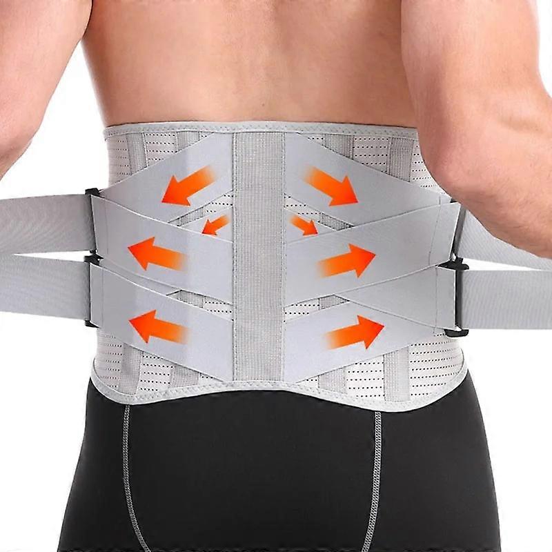 Low Back Pain Relief Belt Adjustable Lumbar Brace Scoliosis Fitness ...