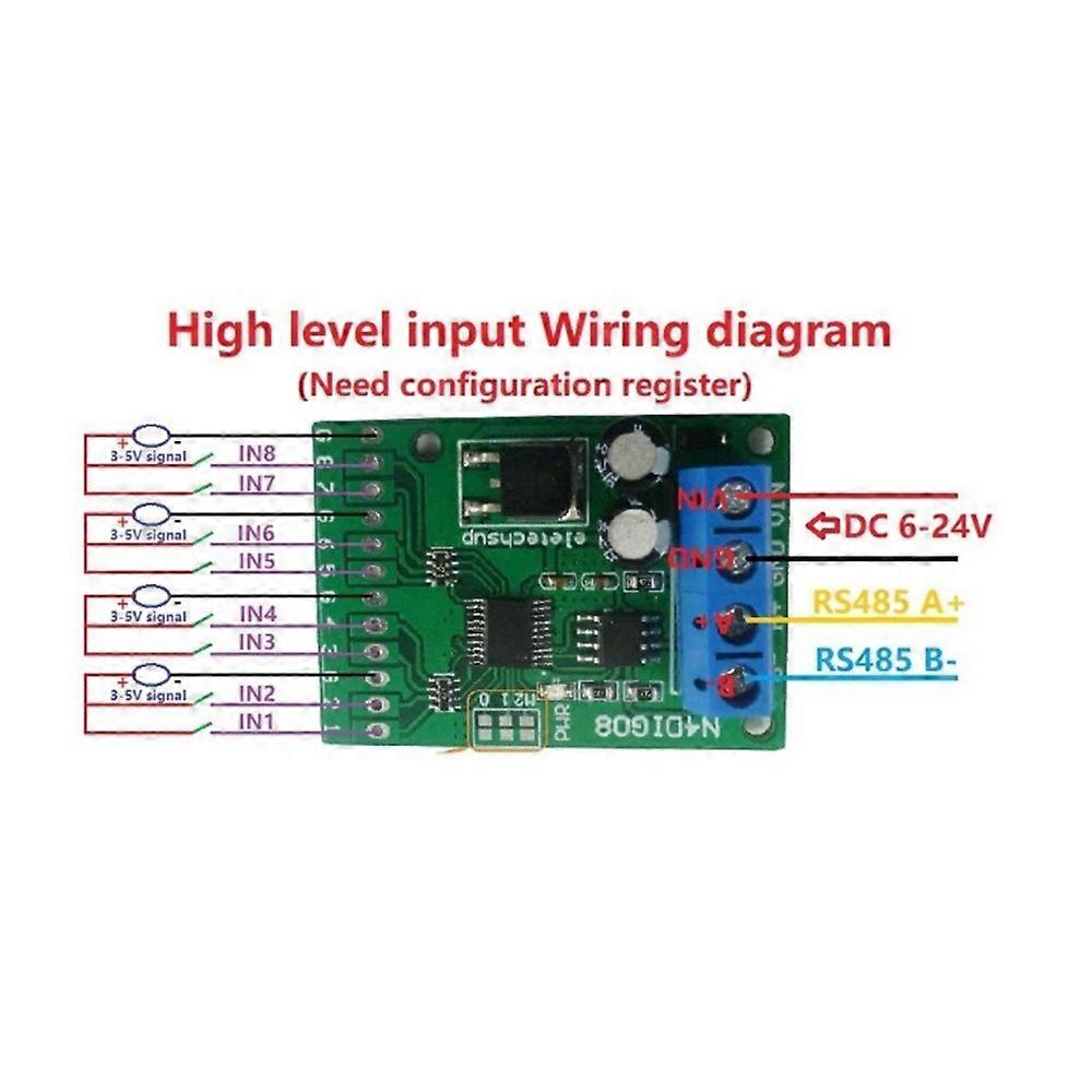 8Ch Input/Output Digital Switch TTL LvTTL CMOS RS485 IO Control Module Modbus Rtu Board for PLC ...