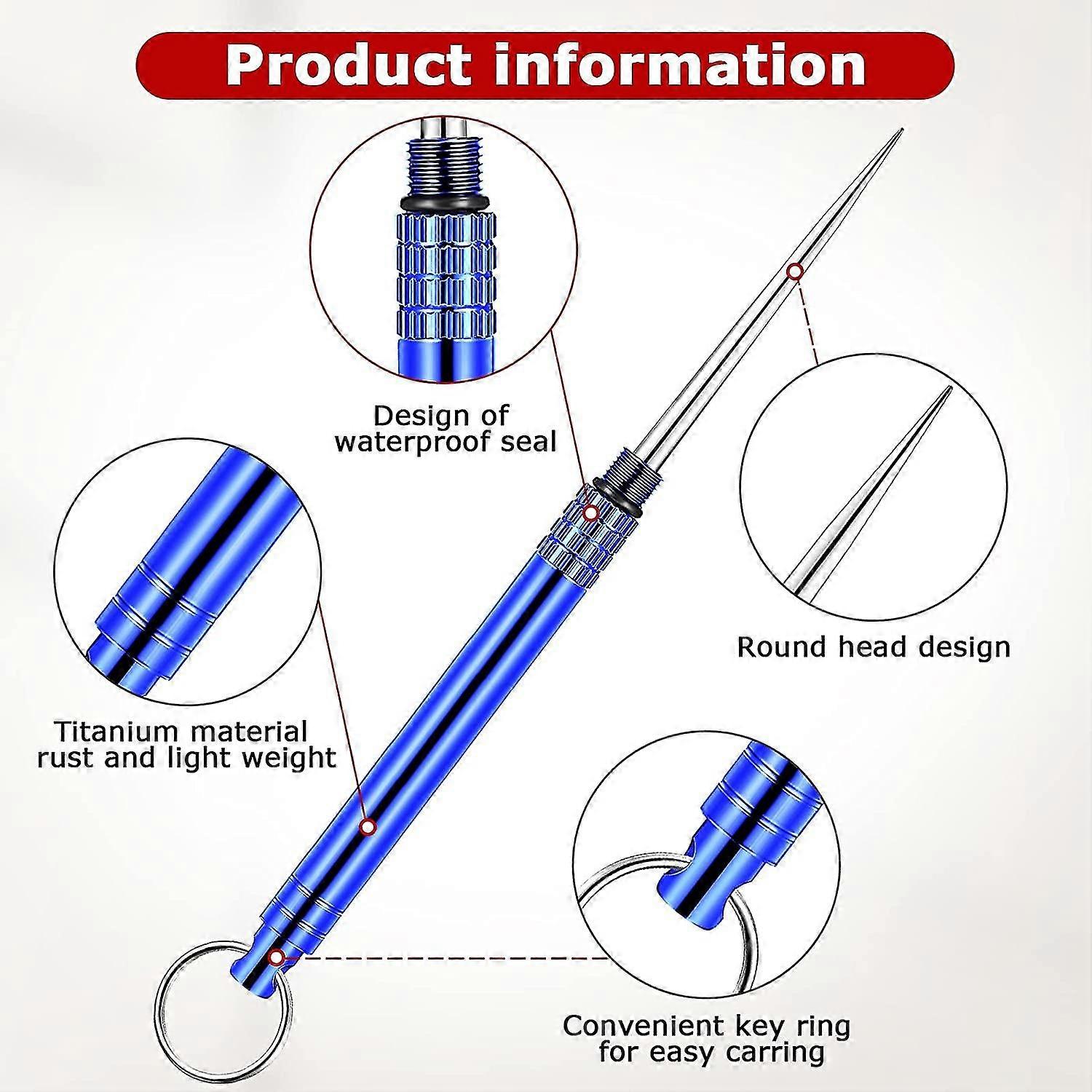 5 Pieces Portable Titanium Toothpicks Metal Pocket Toothpick With ...