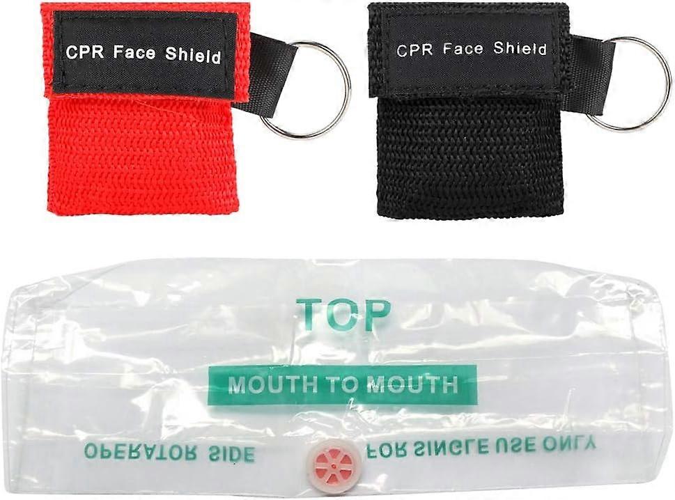 Pearl Rare First Aid Sets CPR Mask + Keychain Key Bag Red Black Red ...
