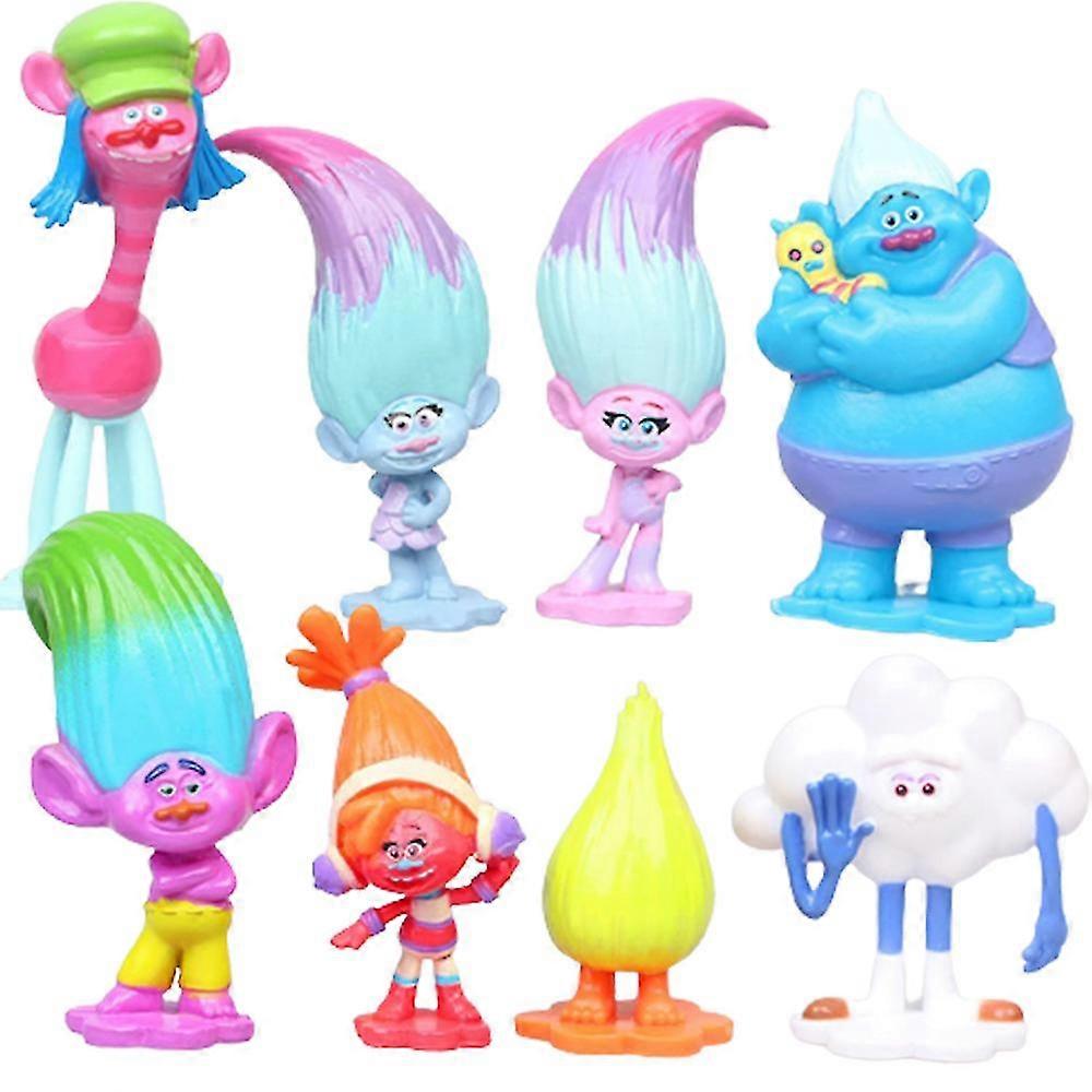 12pcs Trolls Toys Mini Trolls Action Figures Toys Trolls Doll Cake ...