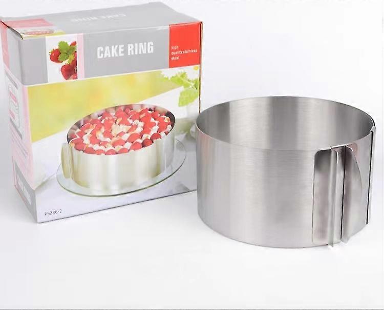 Cake Ring, Adjustable Stainless Steel Round Cake Mousse Mould Ring ...