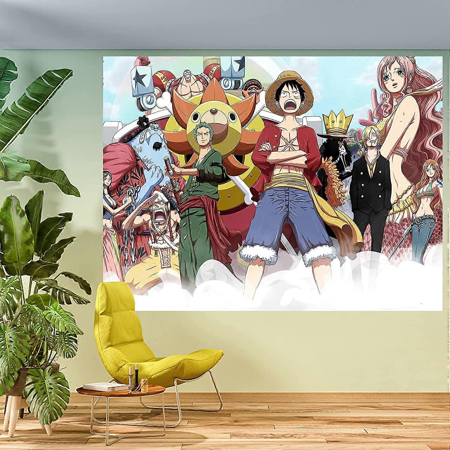 Japanese Anime Tapestry Wall Hanging Monkey D. Luffy Tapestry Roronoa ...